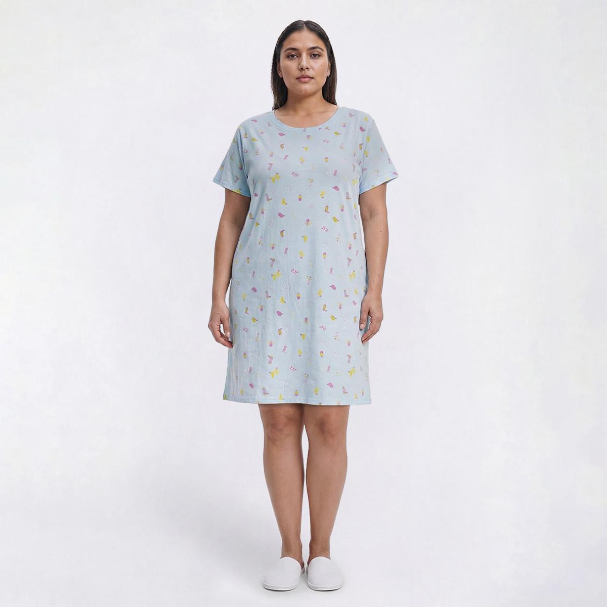 Click here for Plus Size Jaclyn Short Sleeve Ditsy Scoop Neck Nig... prices